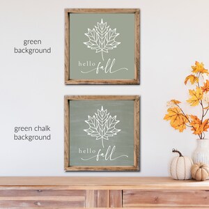 Hello Fall Wood Sign, Modern Farmhouse Fall Sign Decor, Farmhouse Fall ...