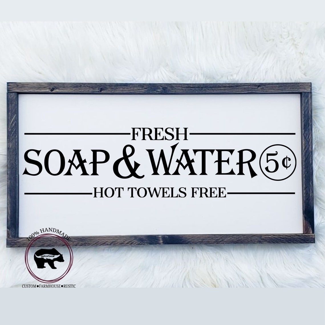 Fresh Soap and Water Sign Farmhouse Bathroom Sign Bathroom | Etsy