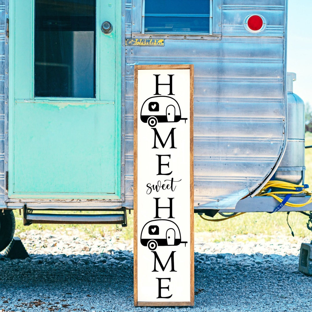 Home Sweet Home Camper Welcome Sign, Camper Decor, Campsite Welcome ...