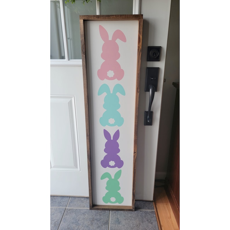 Easter Bunny Welcome Porch Leaner Sign Easter Front Porch - Etsy