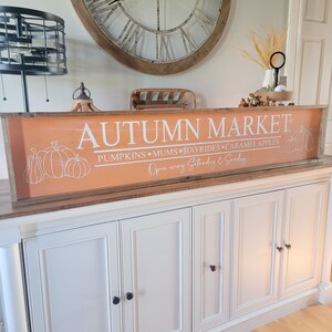 Autumn Market Fall Sign, Fall Market Sign, Rustic Fall Wood Sign ...