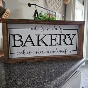 Bakery Sign, Kitchen Bakery Sign, Farmhouse Kitchen Sign, Wood Bakery ...