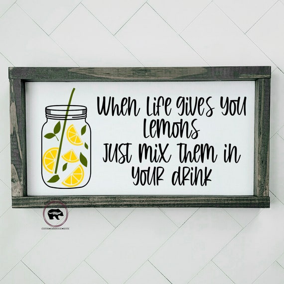When Life Gives You Lemons Sign Lemon Sign Farmhouse Truck | Etsy