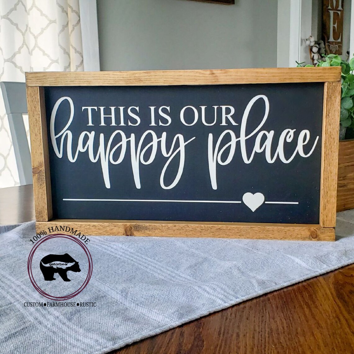 This is Our Happy Place Wood Sign Family Wood Sign Living - Etsy