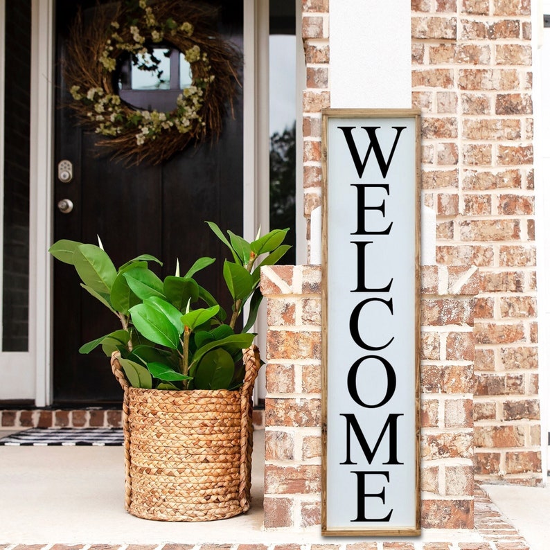 Welcome Porch Leaner Sign Porch Sign Front Door Decor - Etsy
