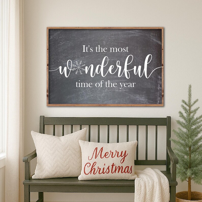 It's the Most Wonderful Time of the Year Sign, Snowflake Sign ...