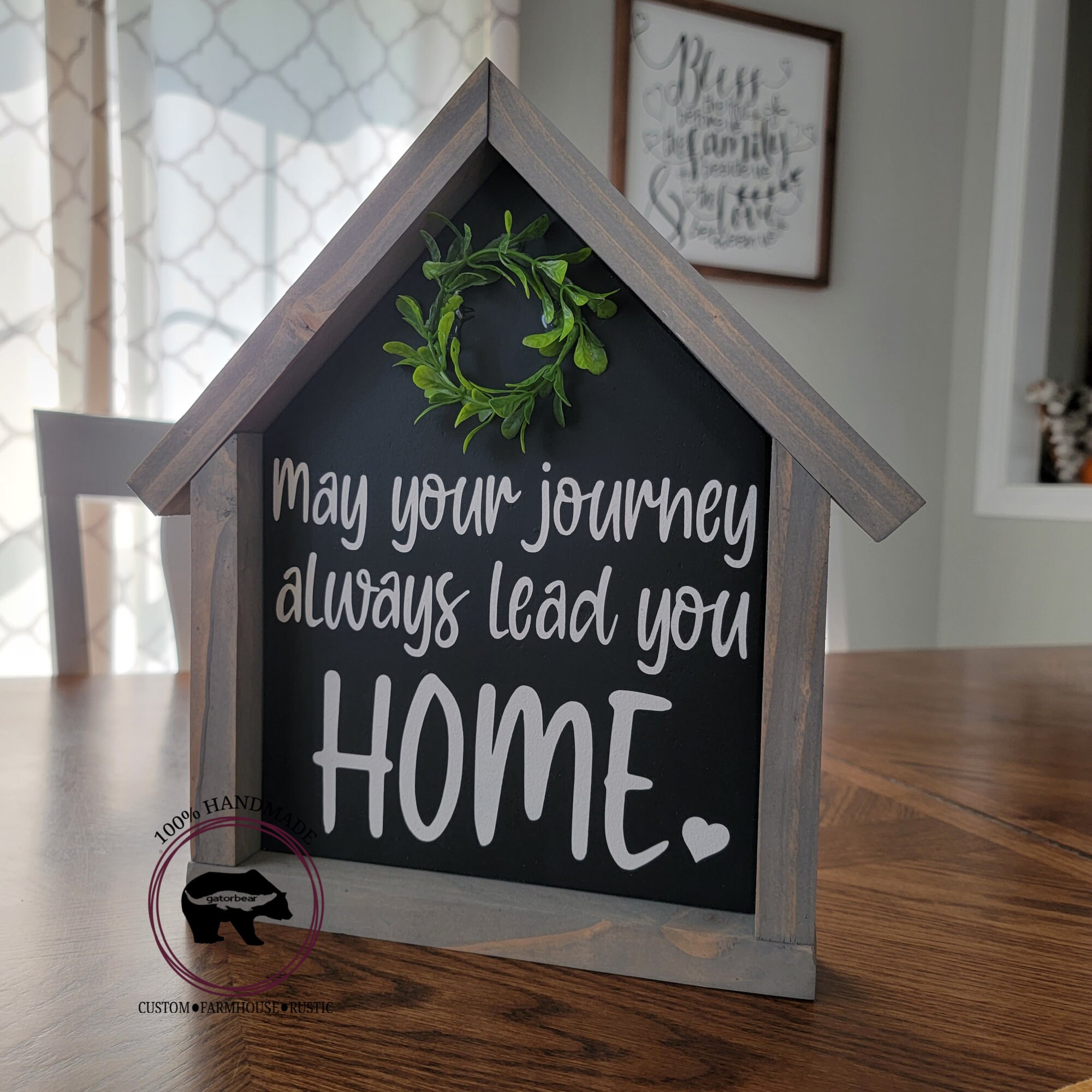 May Your Journey Always Lead You Home Sign House Shaped Sign | Etsy