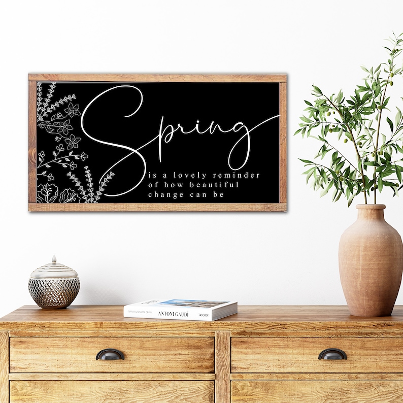 Spring is a Lovely Reminder Sign Farmhouse Spring Decor - Etsy