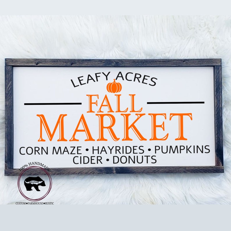 Fall Market Sign Fall Farmers Market Pumpkin Wood Sign - Etsy