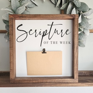 Scripture of the Week Clipboard Sign, Bible Verse Holder, Prayer ...