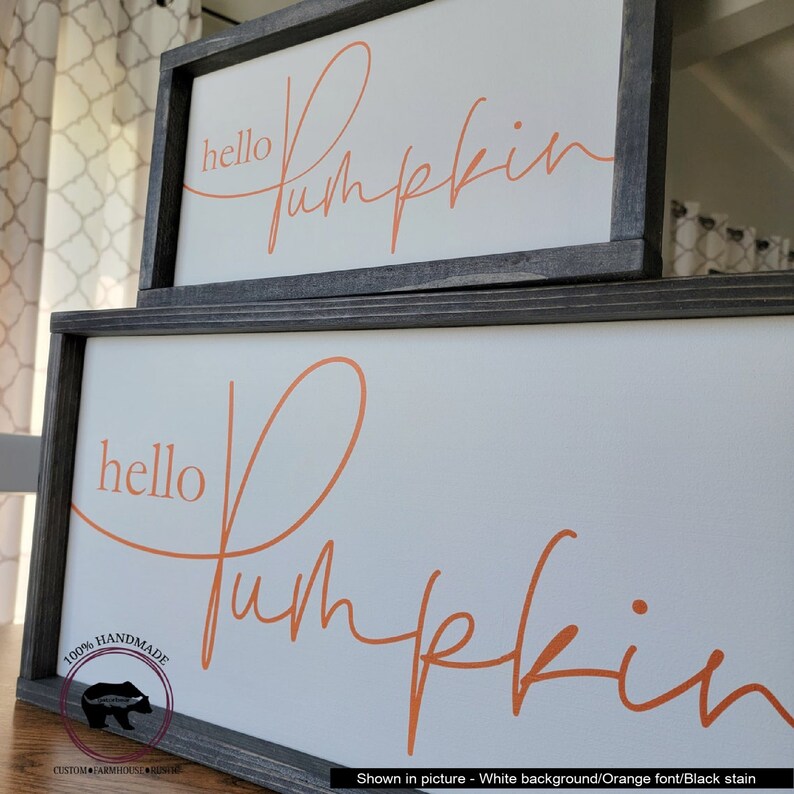 Hello Pumpkin Sign Pumpkin Wood Sign Rustic Fall Sign - Etsy
