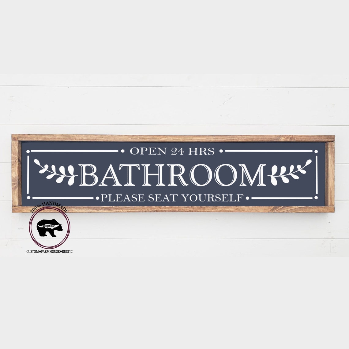 Farmhouse Bathroom Sign Bathroom Wall Decor Rustic Bathroom - Etsy