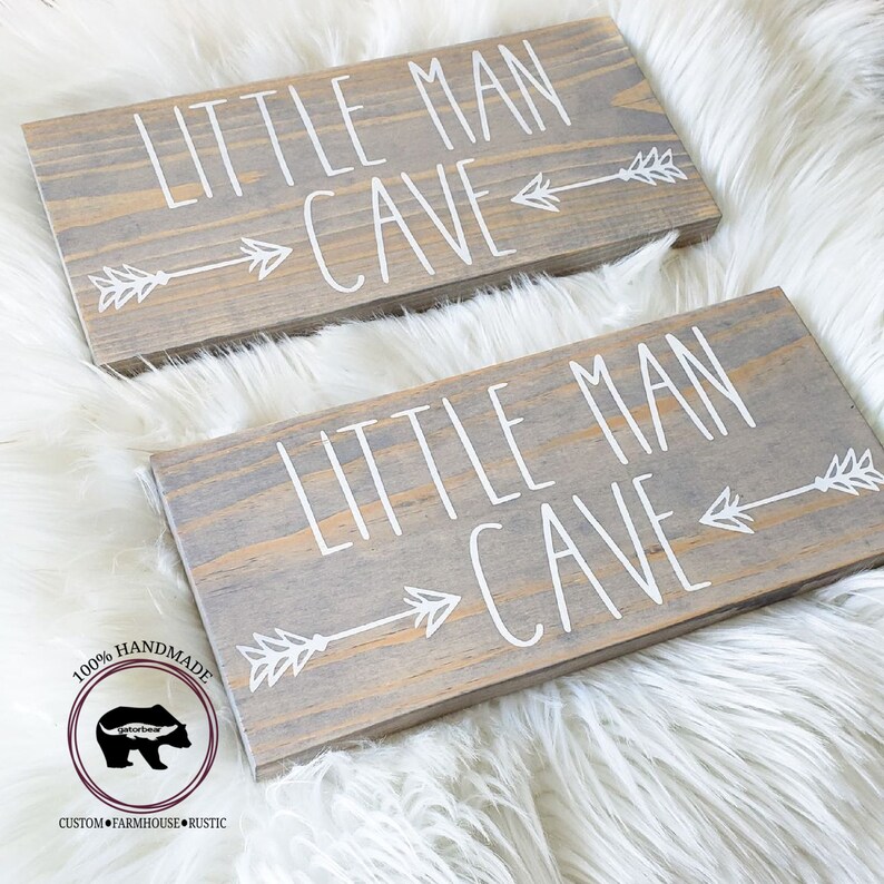 Little Man Cave Sign Boys Nursery Sign Woodlands Nursery - Etsy