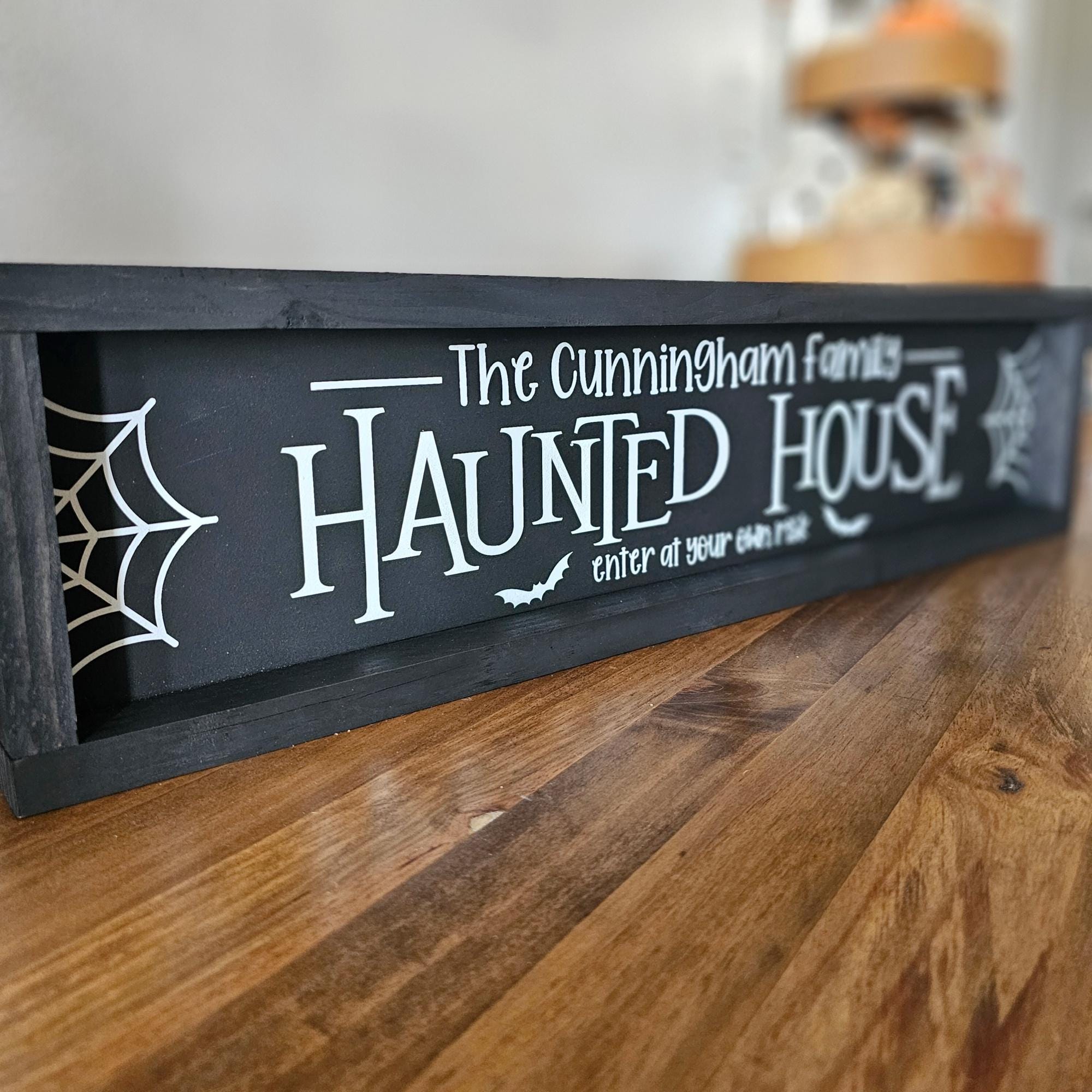 Personalized Haunted House Sign, Halloween Entryway Sign, Halloween ...