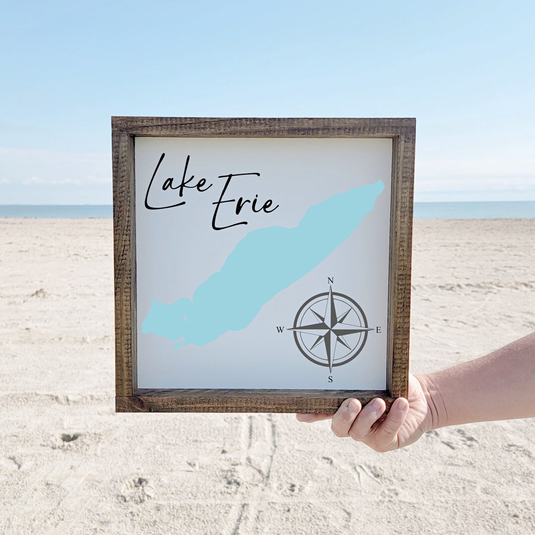 Personalized Wood Lake Map Sign, Custom Lake House Decor, Custom Lake ...