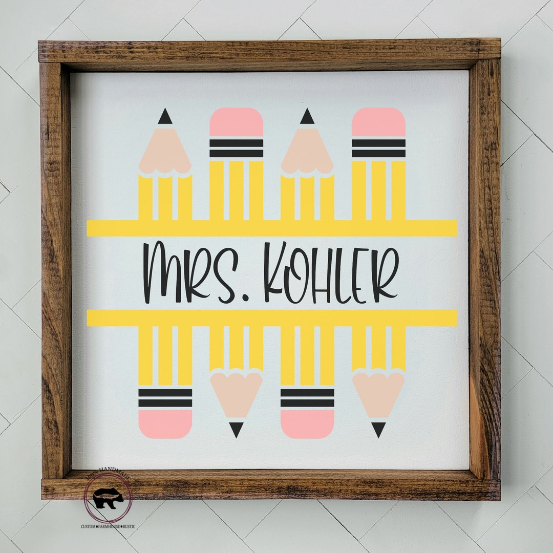 Personalized Classroom Wood Sign, Custom Teacher Sign, Teacher Name ...