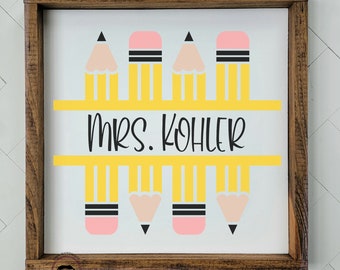 Personalized Teacher Decor Sign for Classroom - Etsy