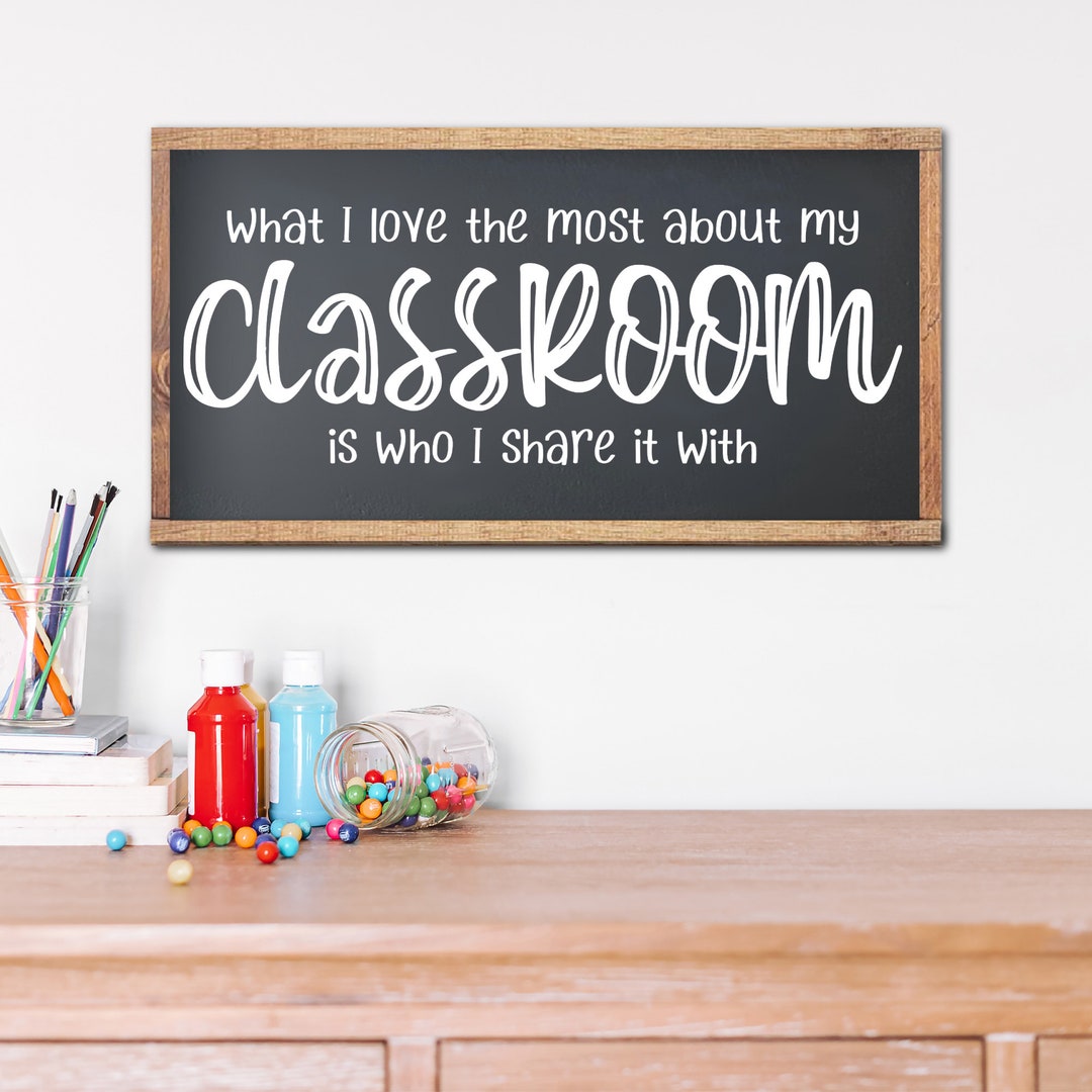 What I Love Most About My Classroom is Who I Share It With Sign ...