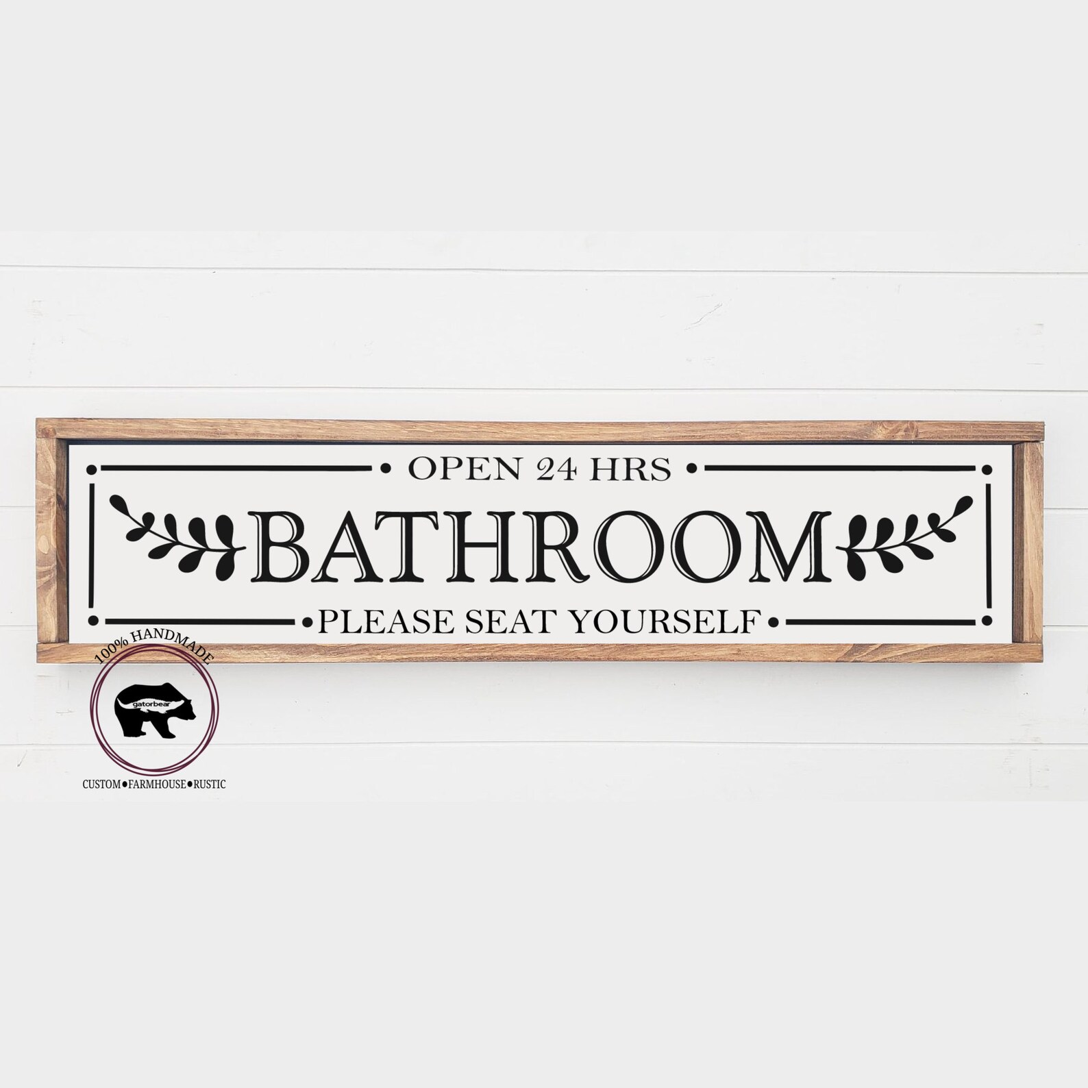 Farmhouse Bathroom Sign Bathroom Wall Decor Rustic Bathroom - Etsy