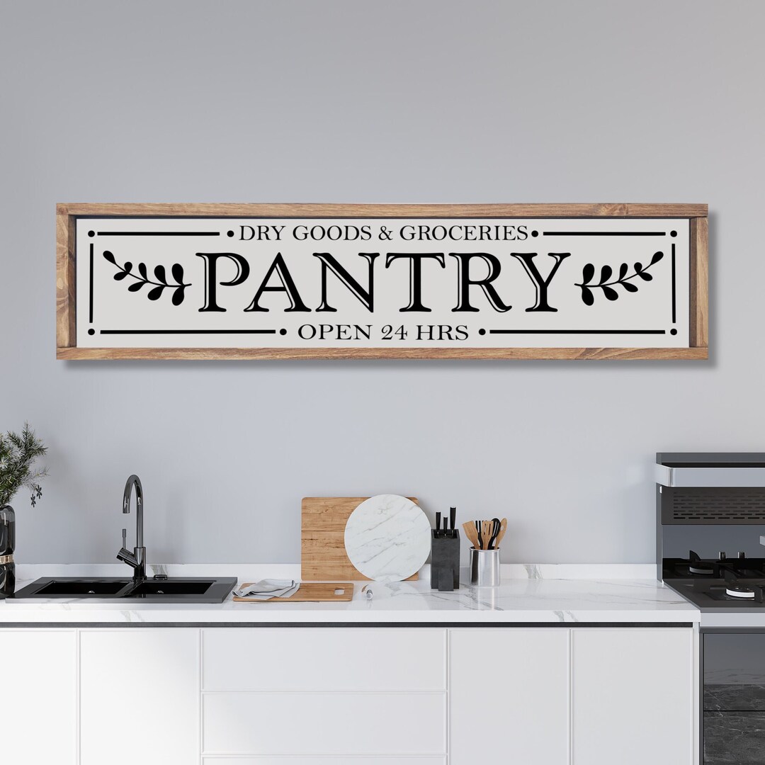 Kitchen Sign, Kitchen Pantry Sign, Pantry Door Sign, Farmhouse Pantry ...