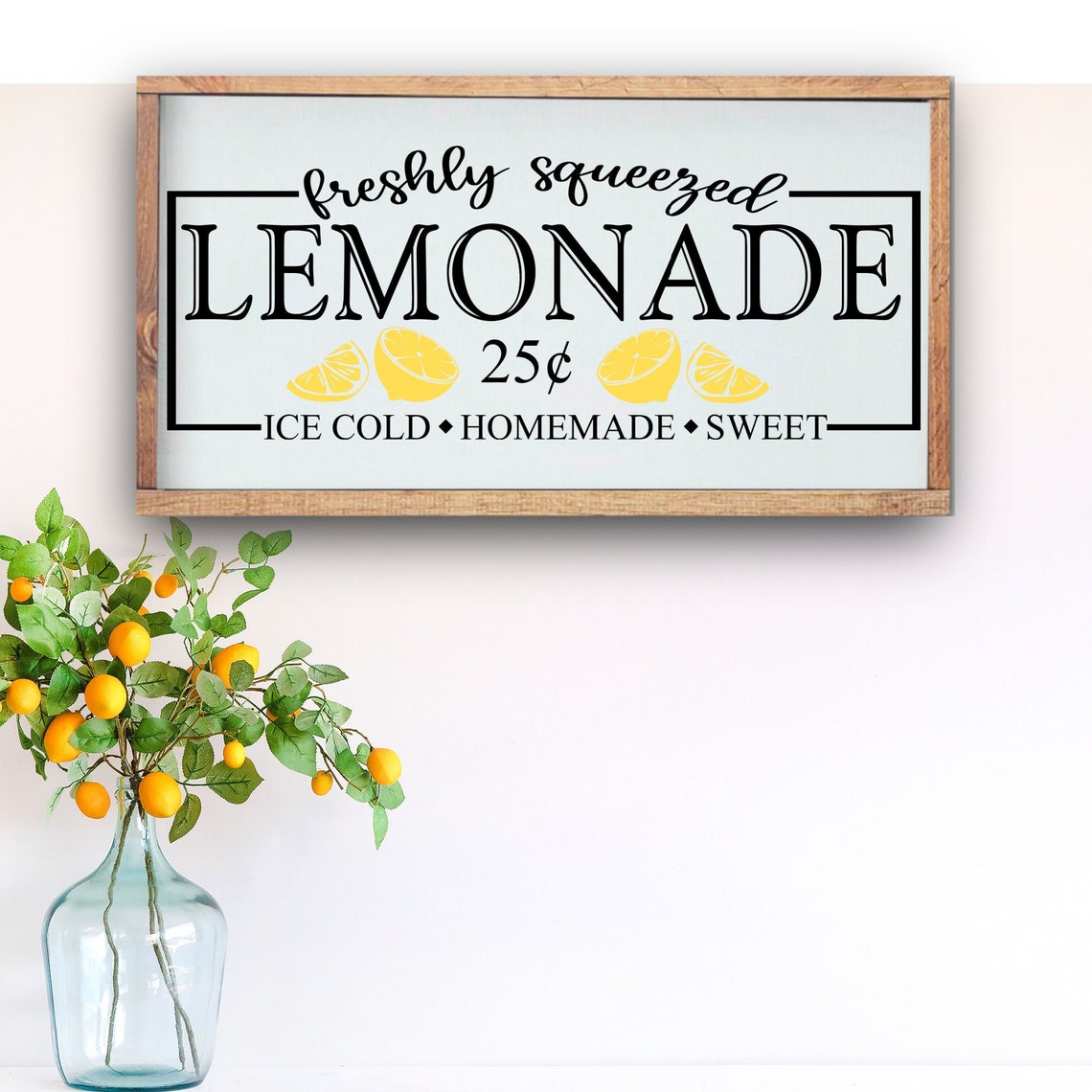 Lemonade Sign Farmhouse Lemonade Sign Lemon Decor Kitchen - Etsy