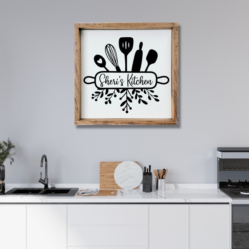 Personalized Kitchen Sign, Mom's Kitchen, Grandma's Kitchen, Custom ...