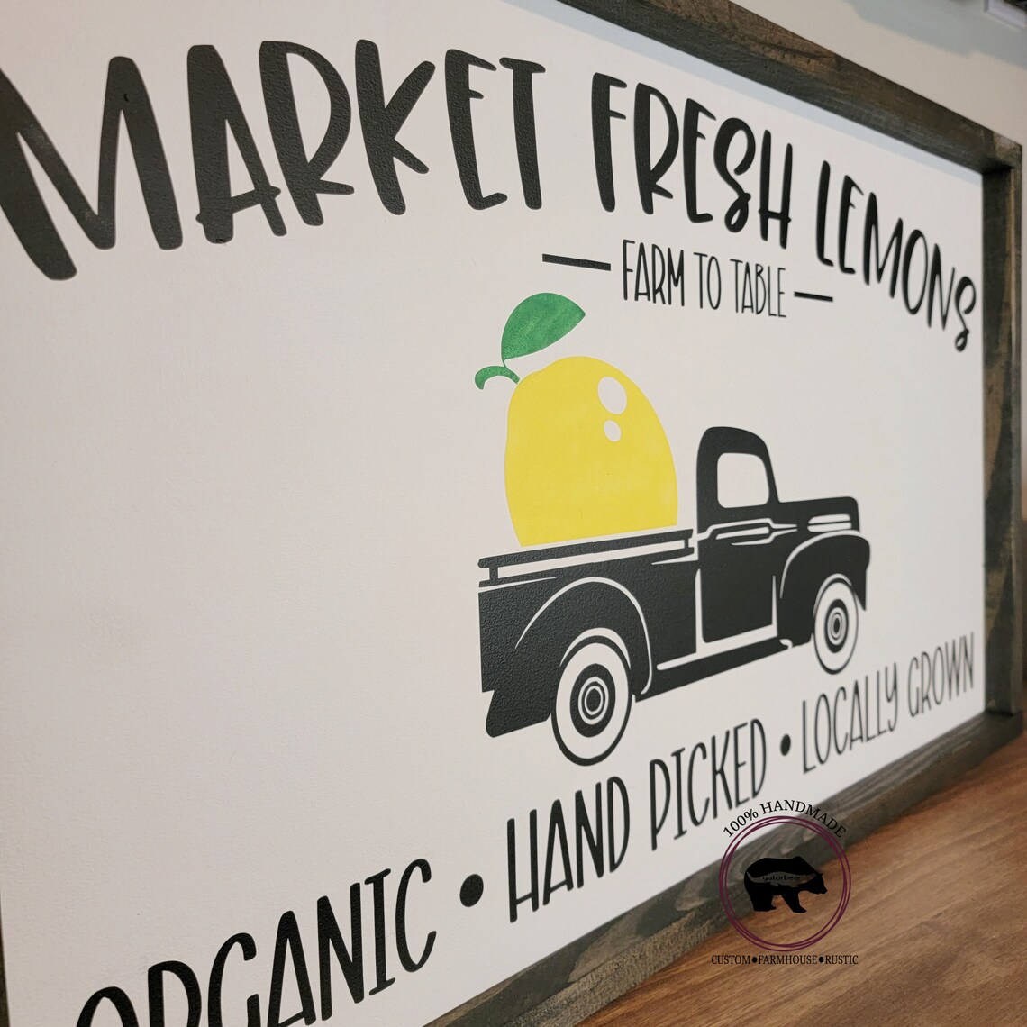 Market Fresh Lemons Sign Lemon Market Sign Farmhouse Truck - Etsy