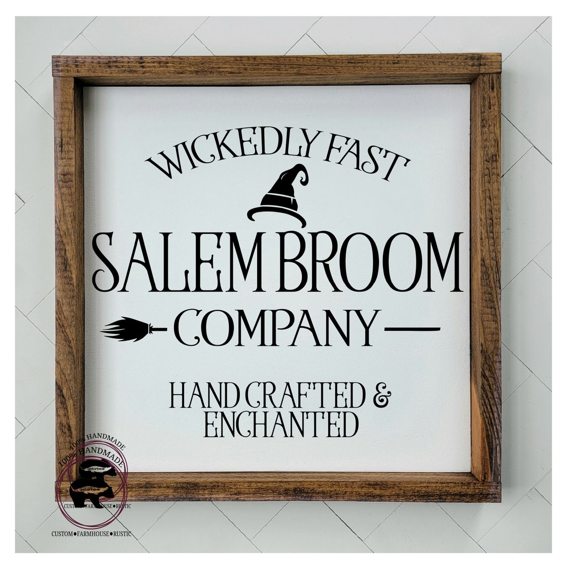 Salem Broom Company Sign Halloween Witch Sign Halloween Wood - Etsy