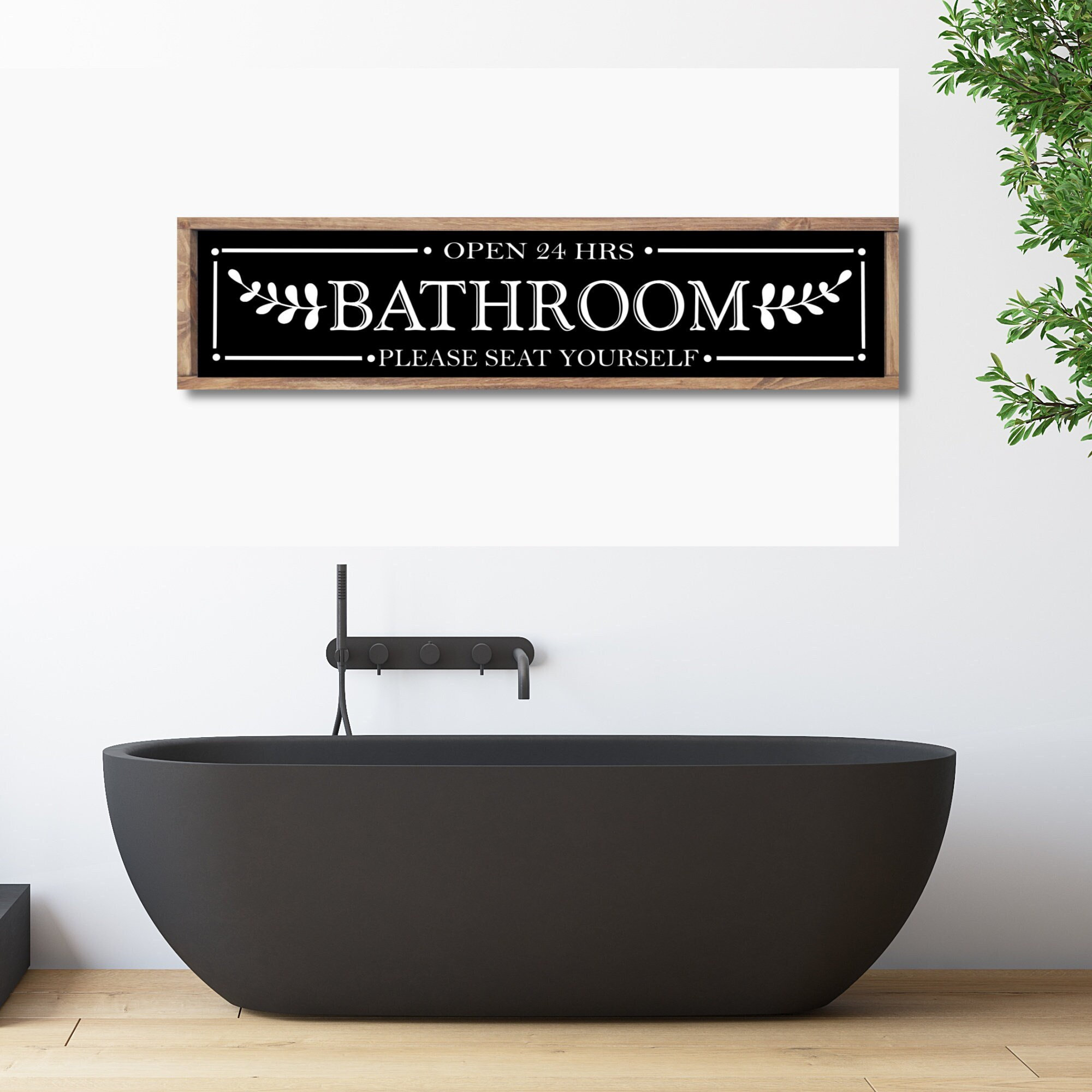 Farmhouse Bathroom Sign Bathroom Wall Decor Rustic Bathroom - Etsy