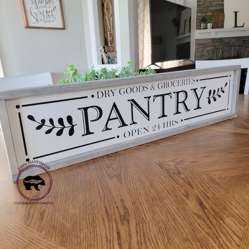 Kitchen Sign Kitchen Pantry Sign Pantry Door Sign Farmhouse - Etsy