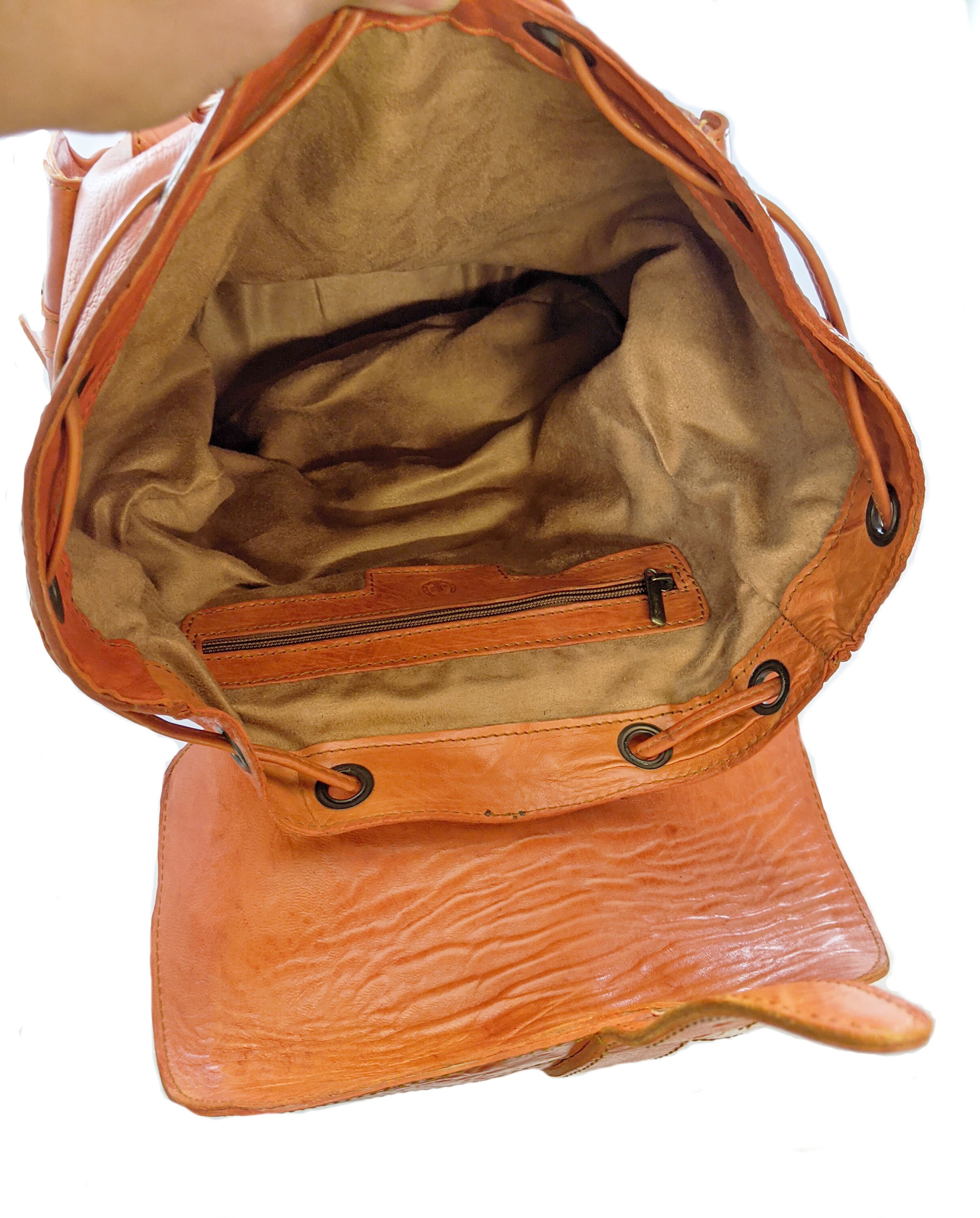 Large Spacious Outdoor Heavy Duty Leather Backpack - Etsy