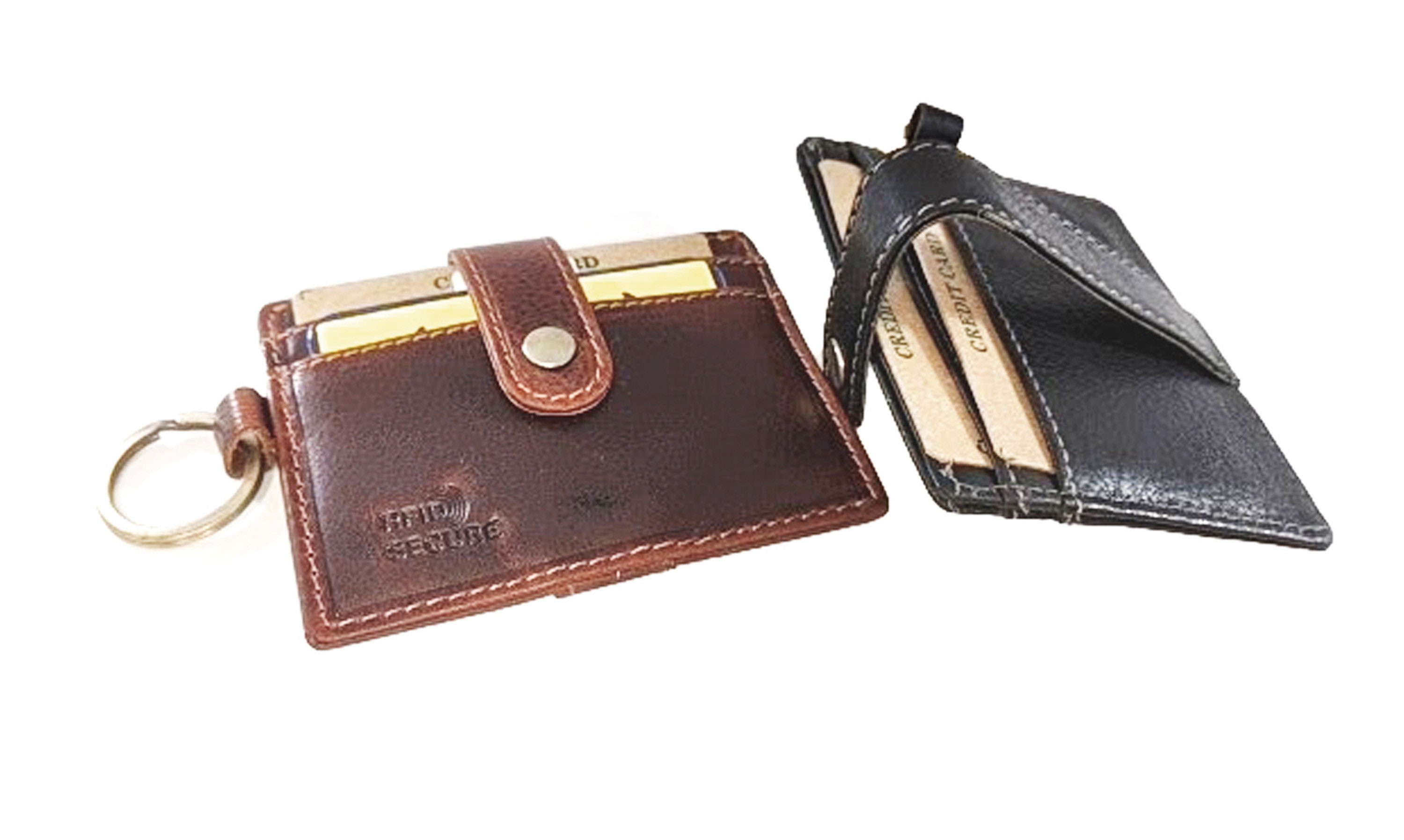 Leather Keys & Cards Holder Wallet - Etsy