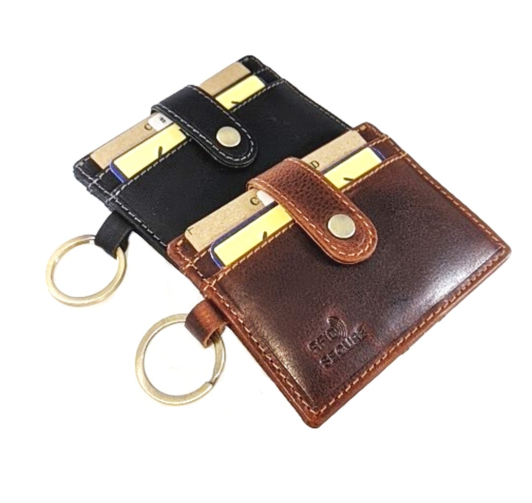 Leather Keys & Cards Holder Wallet - Etsy