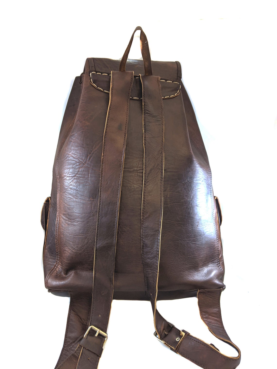The Grande Real Leather Papa Backpack - Etsy