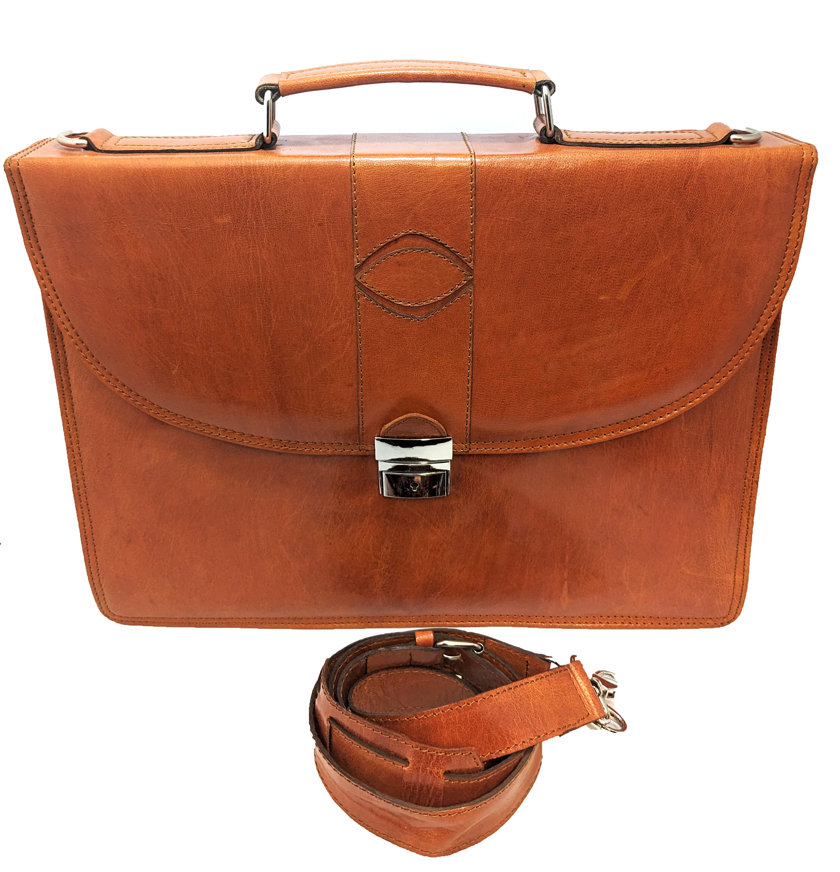 EXECUTIVE ATTACHE CASE Leather Briefcase With Multi-compartments - Etsy