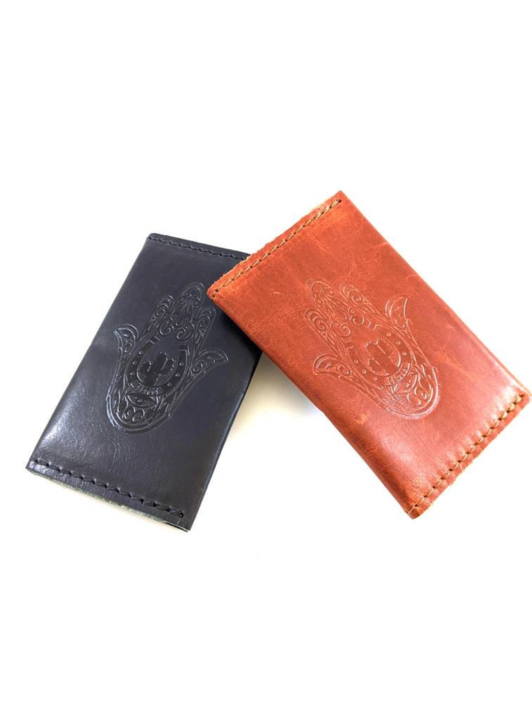 Super Slim Wallet With Hand of Fatima Logo for Luck - Etsy