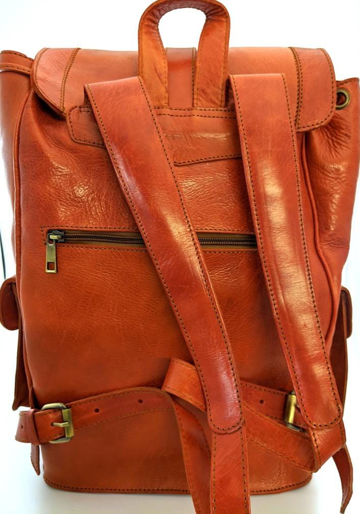 Large Spacious Outdoor Heavy Duty Leather Backpack - Etsy