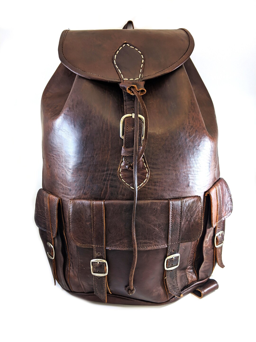 The Grande Real Leather Papa Backpack - Etsy