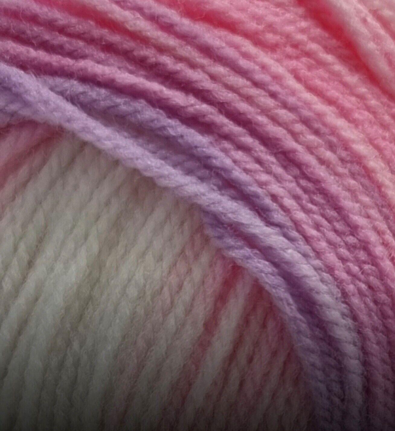 Cygnet Baby Colour Soft Dk Knitting Yarn / Wool - 100G - Self Striping ...