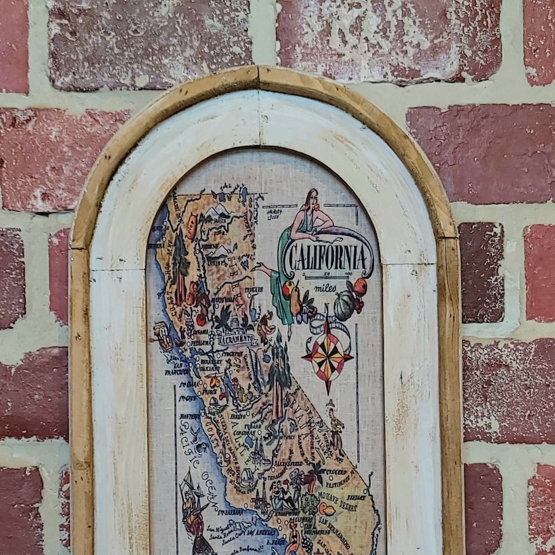 Framed California Map - Etsy