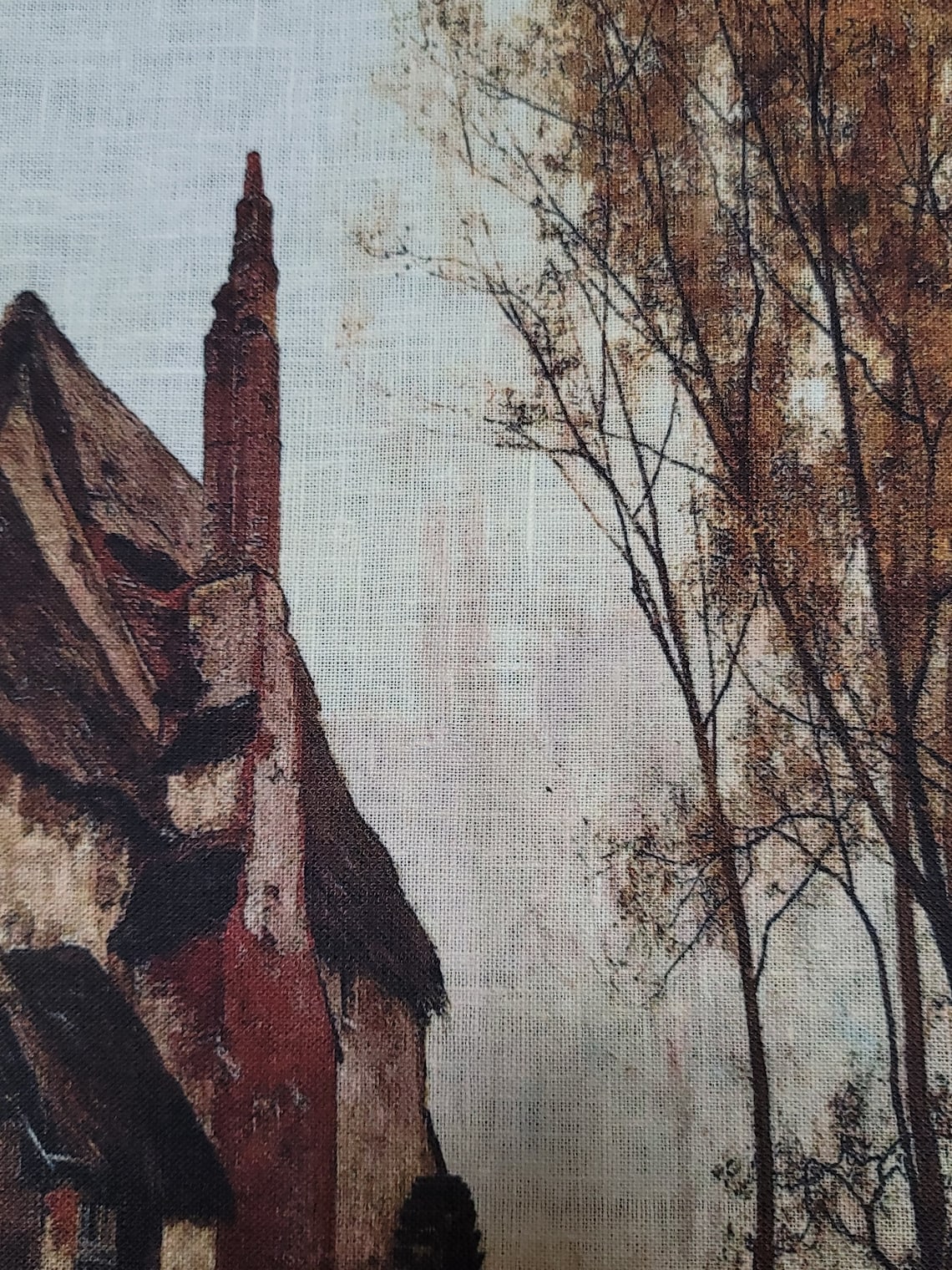 Framed Antique Autumn Painting Print Vintage Rustic Moody Wall Decor ...