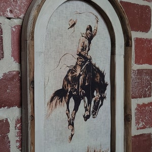 Retro Western Wall Decor Nostalgia Western Framed Art Vintage Cowboy ...