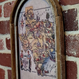 Texas Map Wall Art Vintage Wild West Print Western Framed Art Vintage ...
