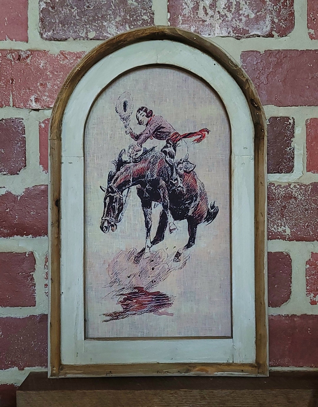 Framed Vintage Wild West Wall Print Western Framed Art Vintage Rodeo ...