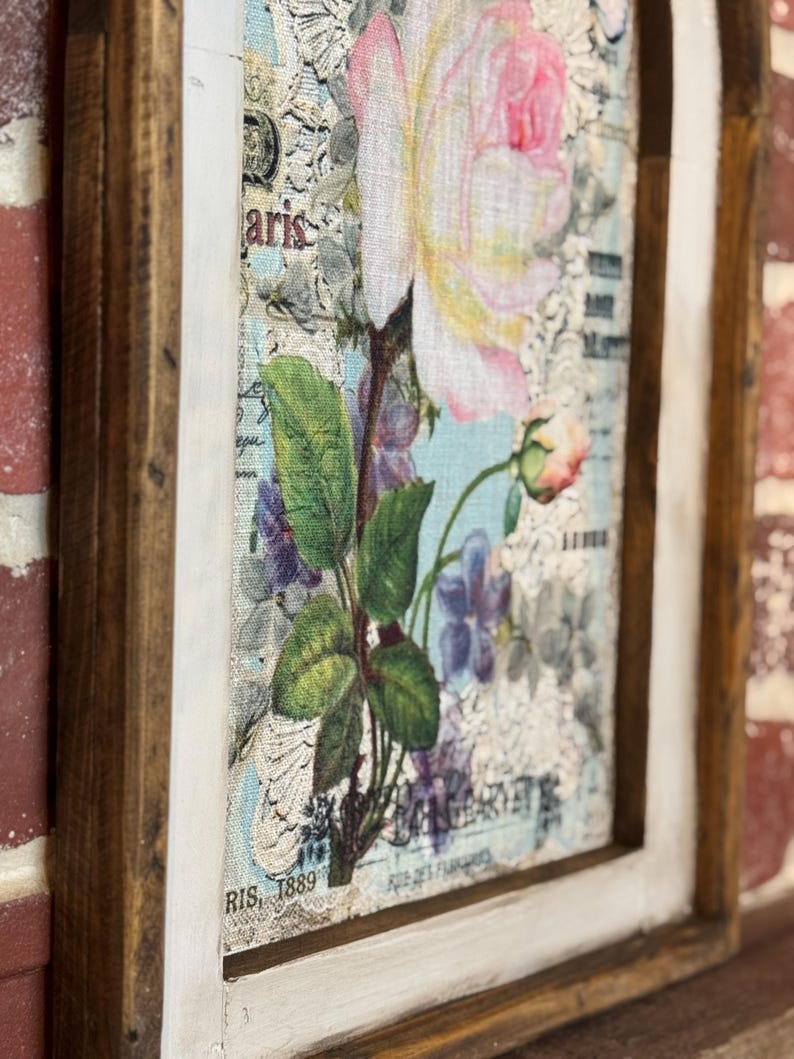 Framed French Country Roses Wall Art Farmhouse House Decor French ...
