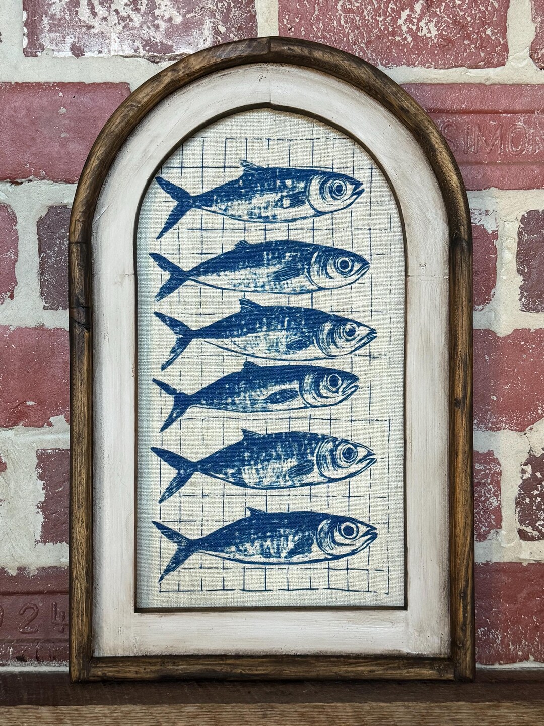 Sardine Print Arch Fish Art Vintage Fish Print Coastal Decor Nautical ...