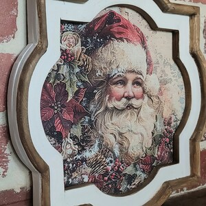 Vintage Santa Wall Art Christmas Wall Decor Santa Christmas Wall Art ...