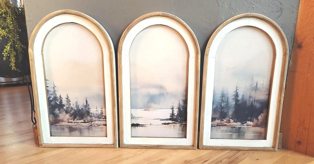 3 Piece Mountain Landscape Large Triptych Landscape Fabric Print Split ...