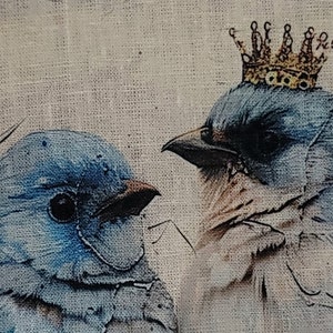 French Country Birds With Crowns Wall Art Bird Wall Art Print Farmhouse ...