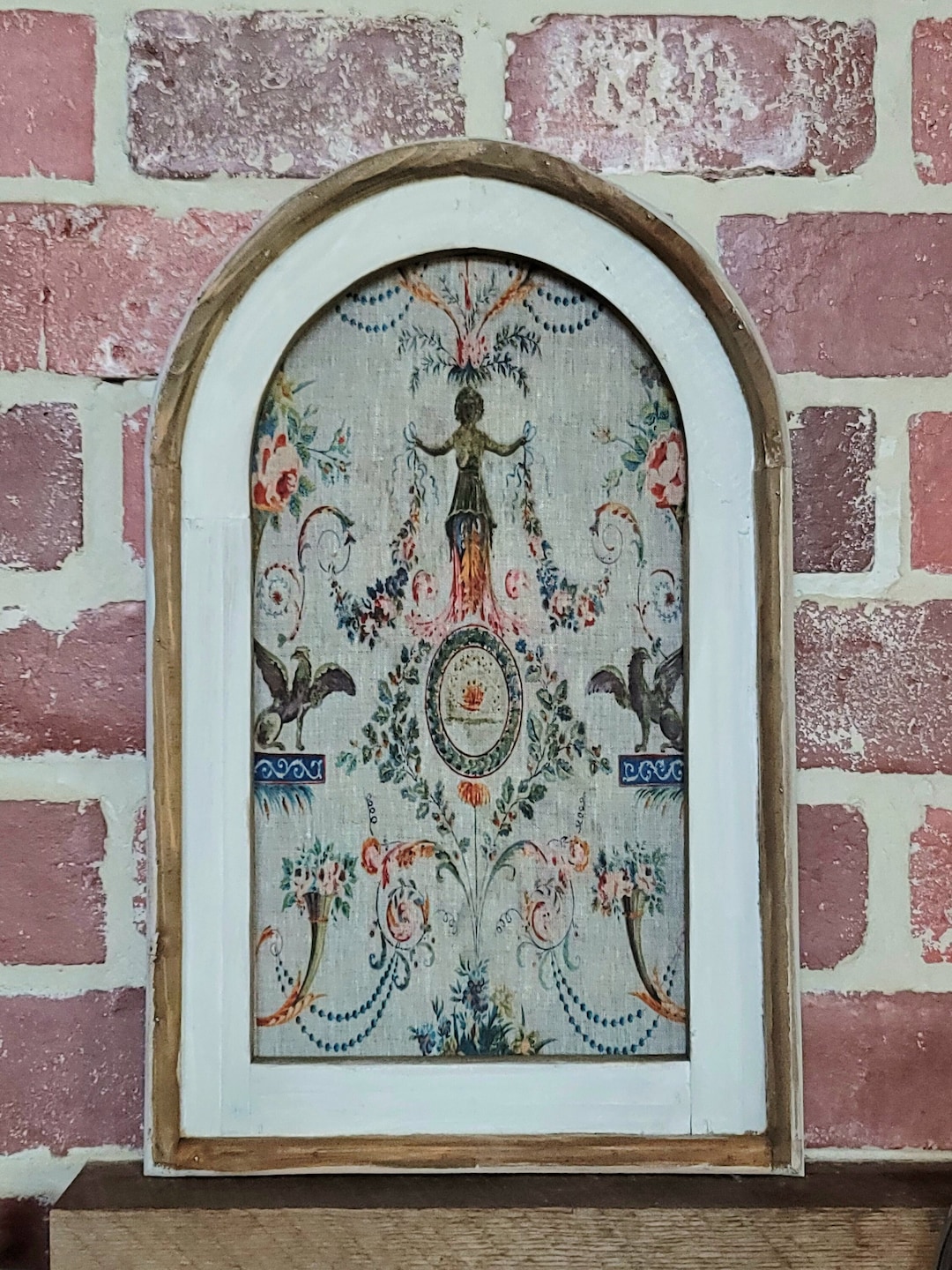 Framed French Chateau Wallpaper Wall Art Farmhouse House Decor French ...